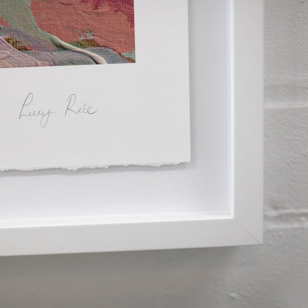 Bespoke Framed Limited Edition Pink Sea Art Print by Lucy Rice ...