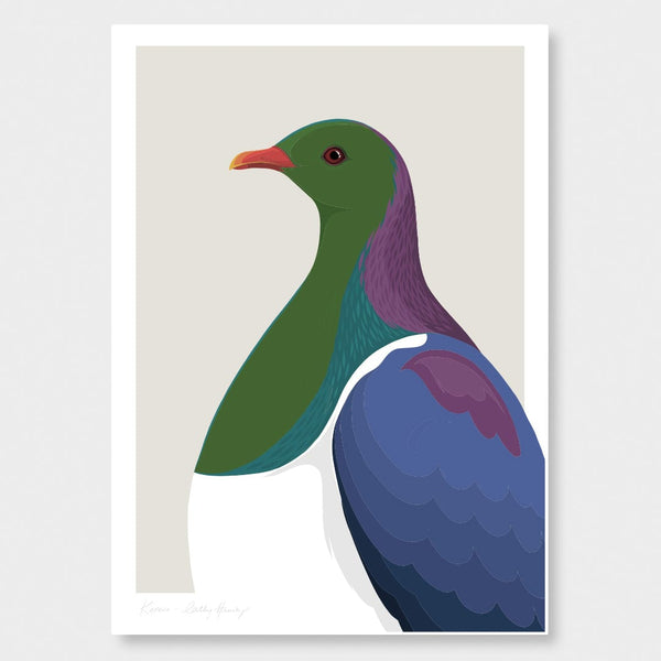 Kererū Art Print by Cathy Hansby - endemicworld