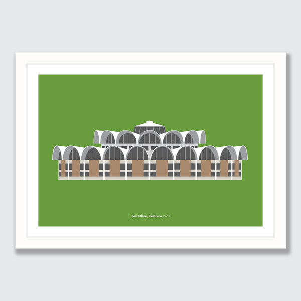 Post Office, Putāruru 1970 Art Print by Hamish Thompson - endemicworld