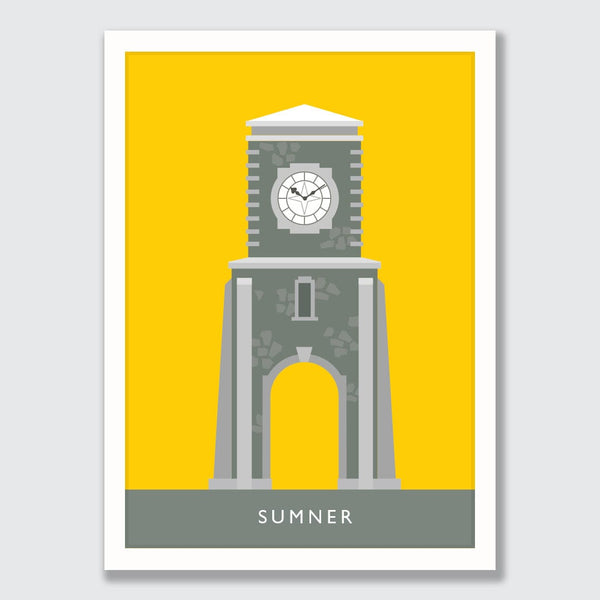 Sumner Clock Tower Art Print by Hamish Thompson - endemicworld