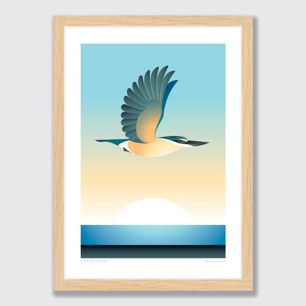 King Tide Kotare Art Print by Glenn Jones - endemicworld