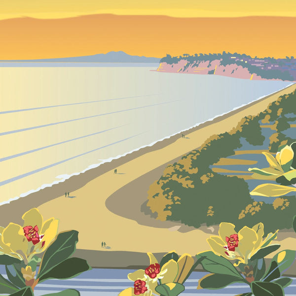 Long Bay Sunrise Art Print by Rosie Louise & Terry Moyle - endemicworld